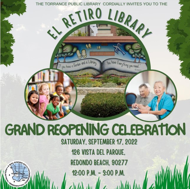 El Retiro Library Grand Re-Opening, 9/17! | Riviera Homeowners Association